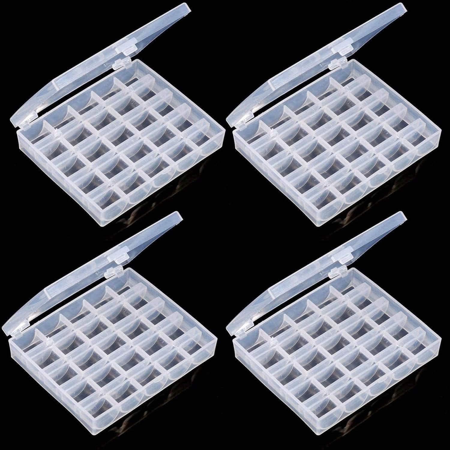 Amazon.com: Wennuo Sewing Machine Bobbins Box, 25 Slots Empty Bobbins ...