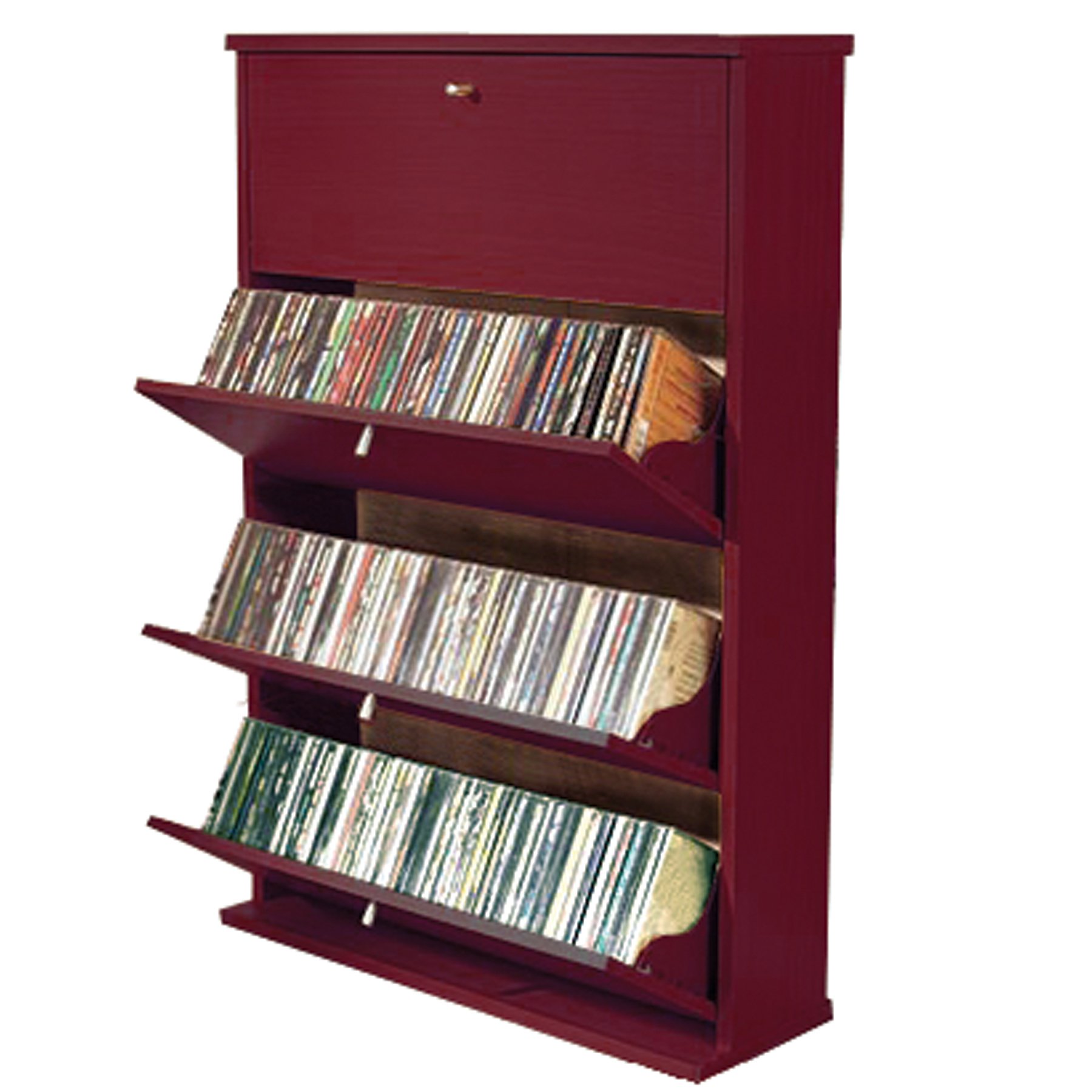 CD 200-200 CD Storage Cupboard Tilting 4 Drawer - Mahogany : Amazon.co ...