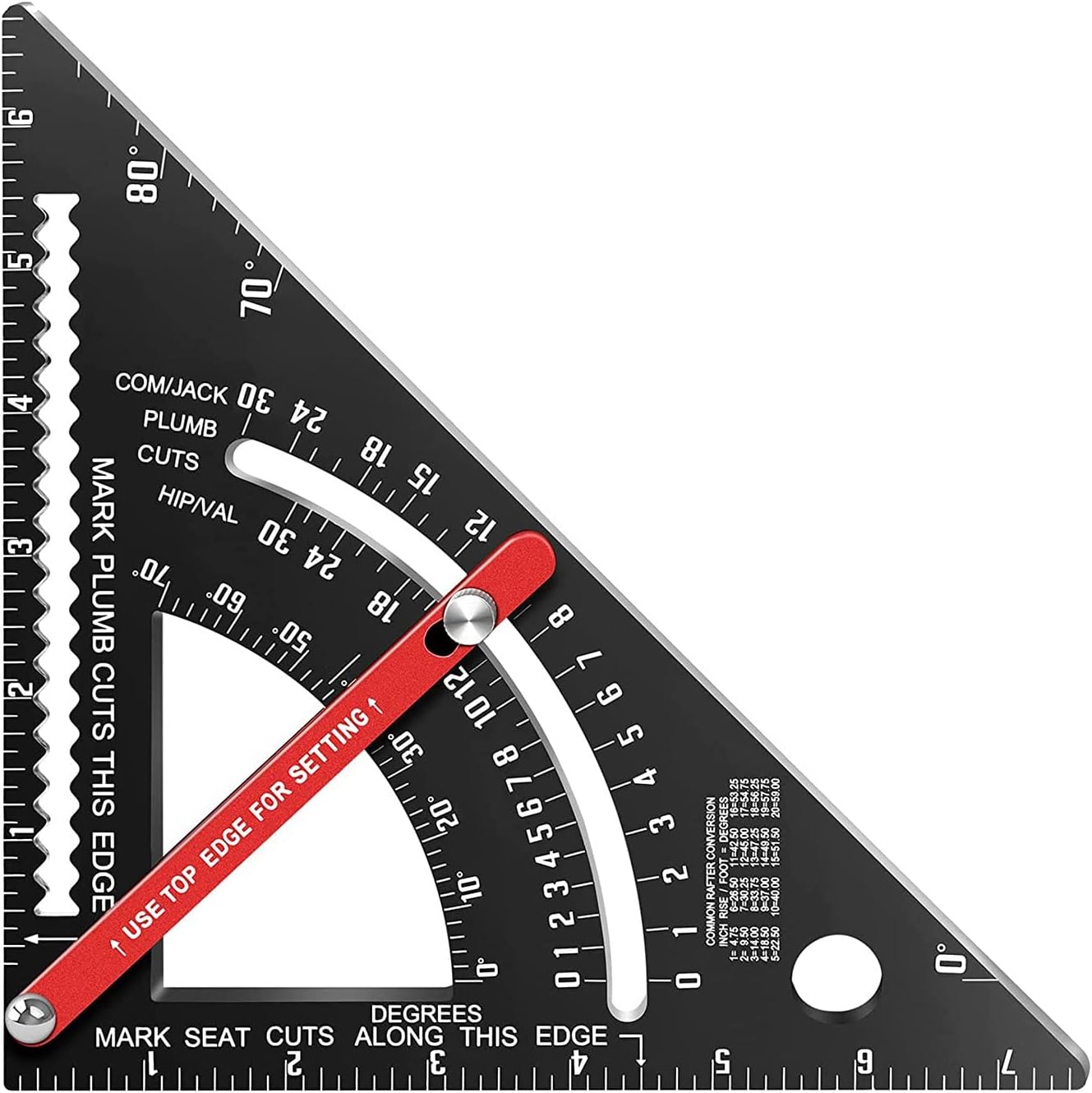 Tiabiaya Carpenter Square Woodworking Tools Rafter Square 7 Inch ...