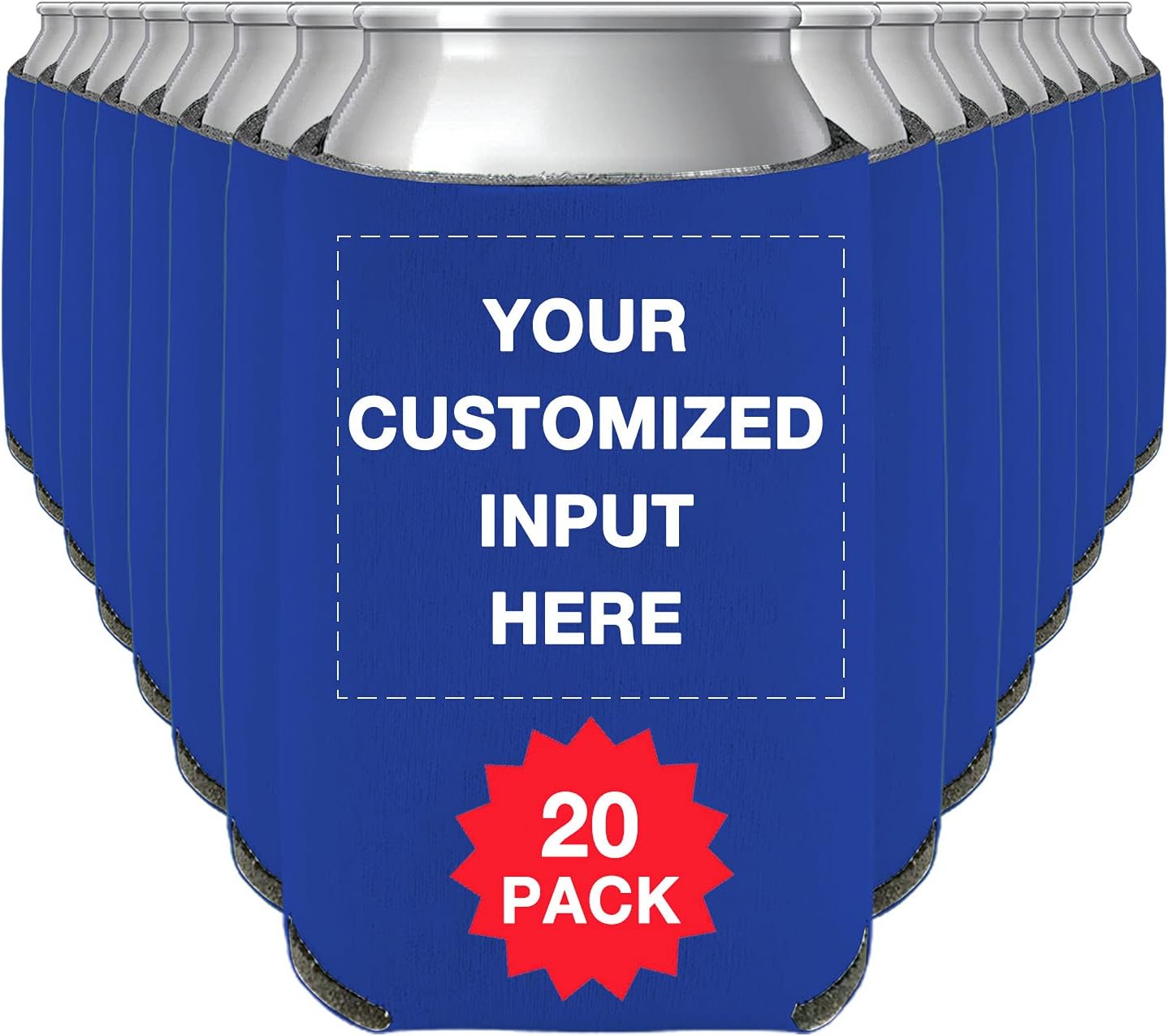 Amazon.com: Personalized Can Sleeve Beer Coolers 20pcs Bulk, Custom Can ...