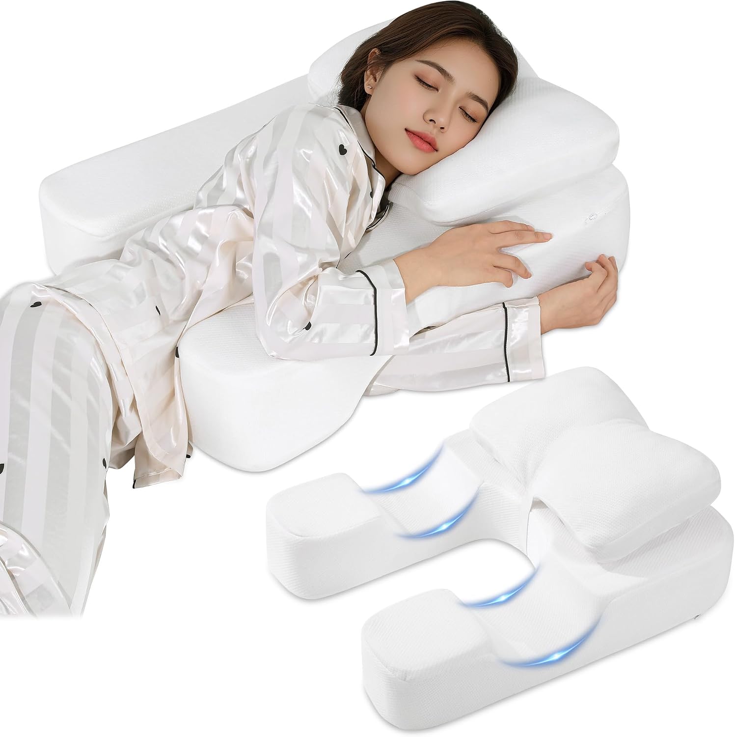 Amazon.com: ROYALAY U-Shaped Side Sleeper Pillow with Arm Hole, Side ...