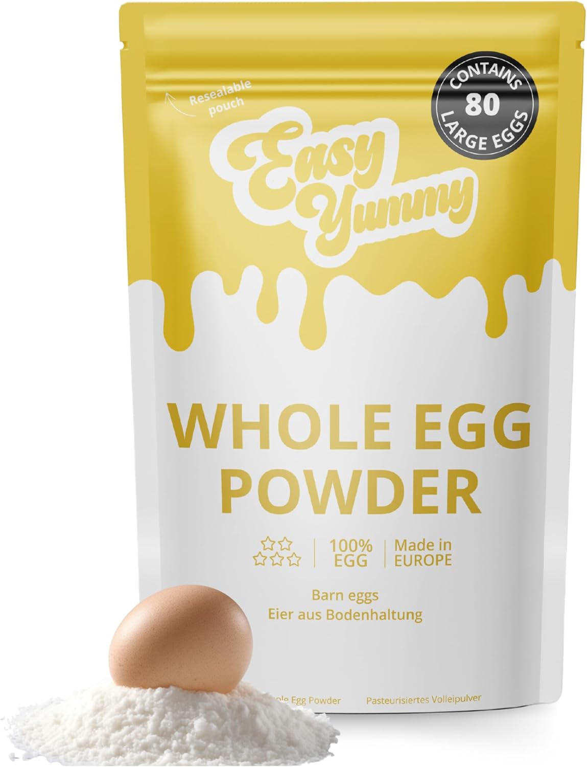 EASY YUMMY - Whole Egg Powder For Cooking (1 kg), 100% Powdered Egg ...
