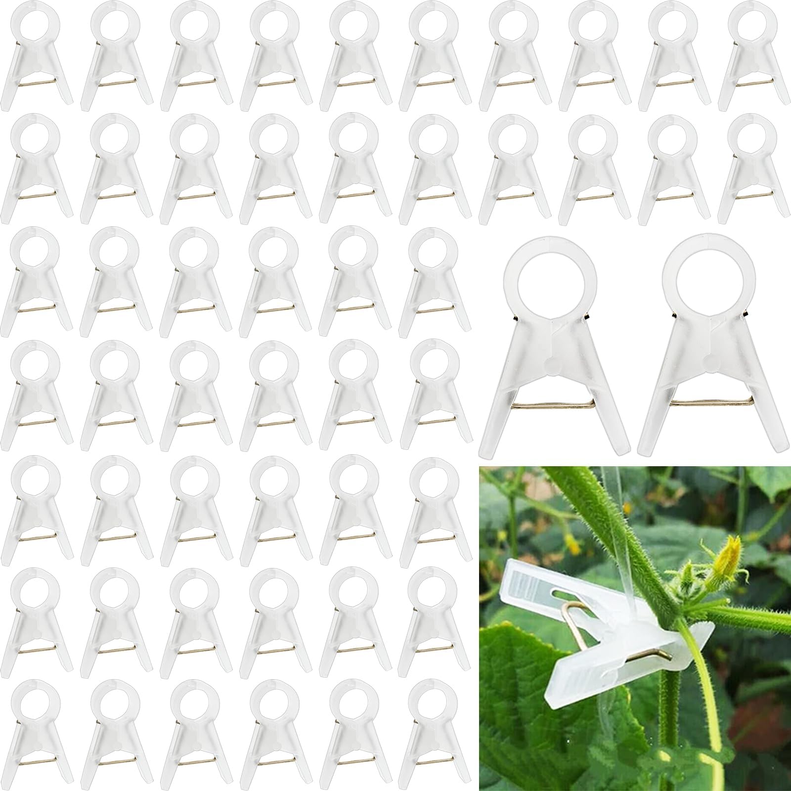 Amazon.com: 400 Pcs Plant Support Clips Plastic Clips for Climbing ...