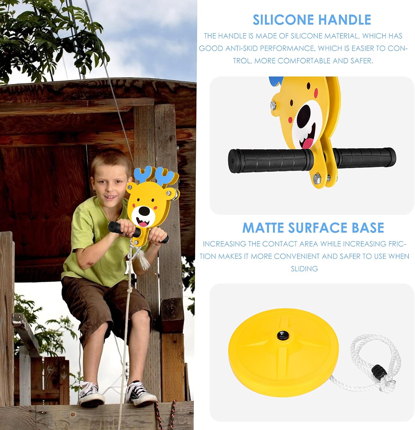 InLoveArts zip line kits for garden,Slackline kit with Quick ...