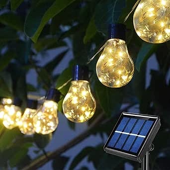 Homeleo Solar Garden Fairy Lights, 20 Bulb 100 LED Decorative Lights ...
