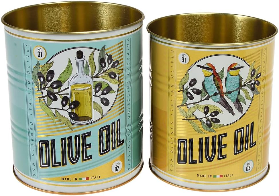 Carousel Home Set of 2 Decorative Replica Food Tin Cans | 2 Piece ...