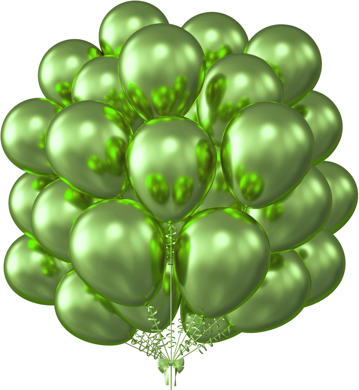Amazon.com: KALOR 10 Inch Metallic Lime Green Balloons, 100 Pcs Latex ...