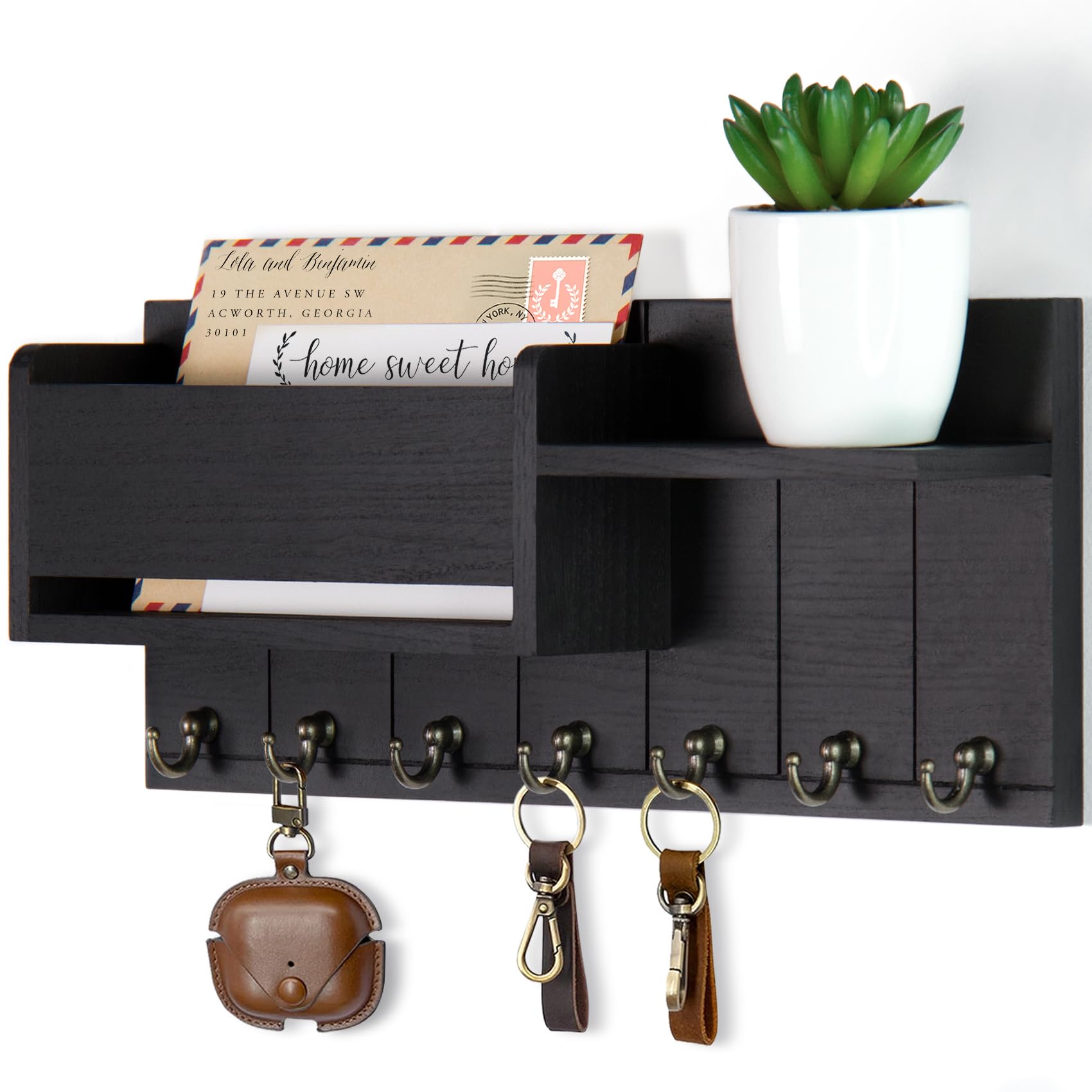 Amazon.com: RelaxScene Key Holder Wall Mount - Decorative Key Rack and ...