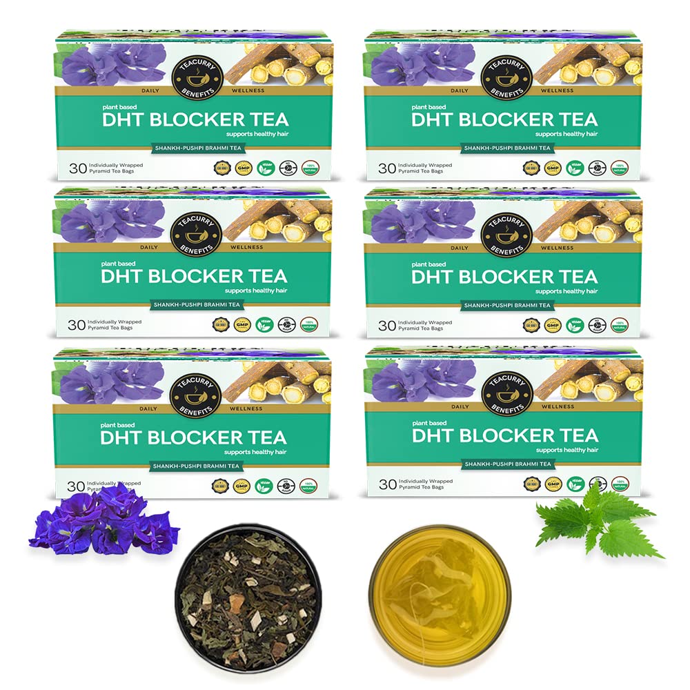 TEACURRY DHT Blocker Tea (6 Month Pack | 180 Tea Bags) - Helps with ...