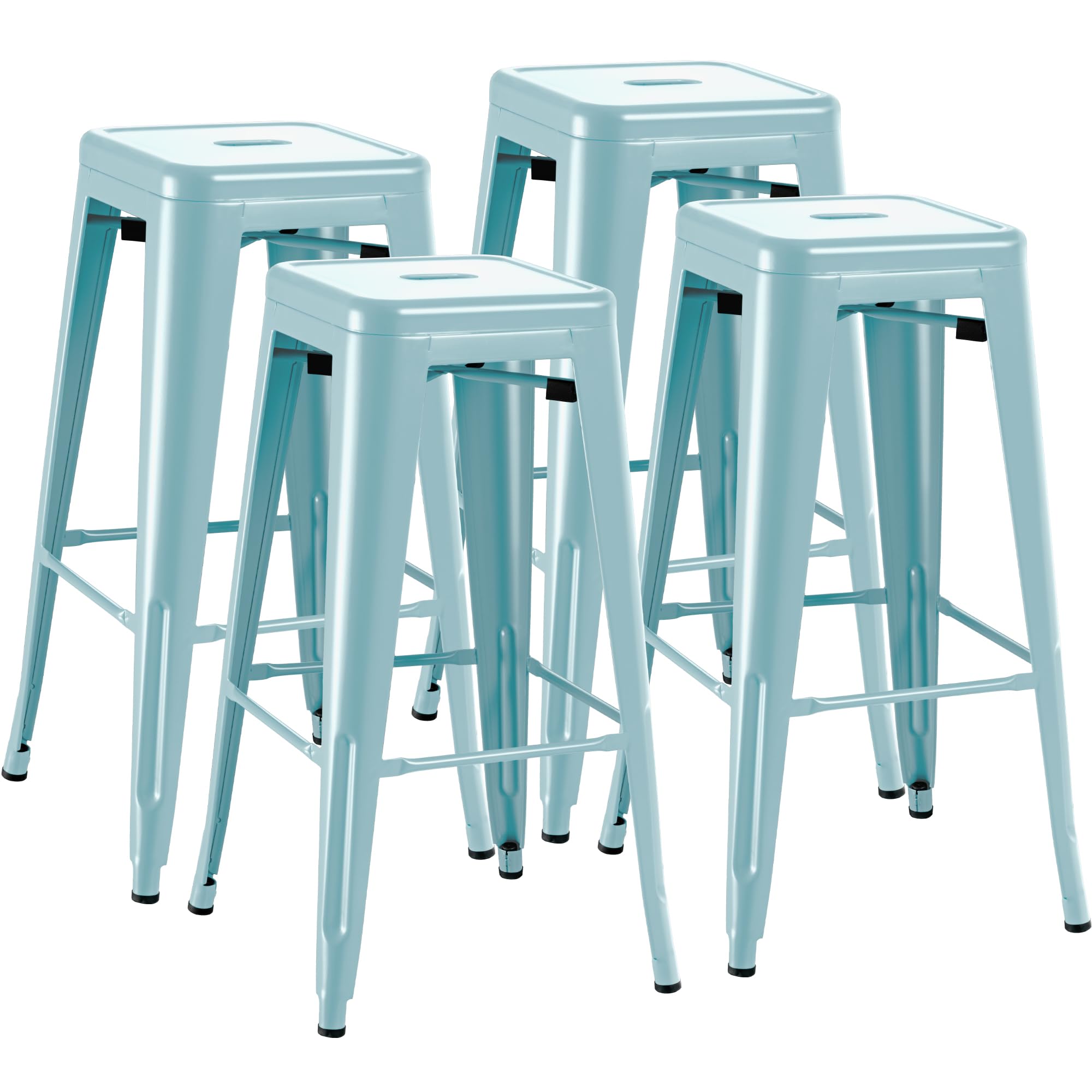 Snapklik.com : Furmax 30 Inch Metal Bar Stools Set Of 4, Counter Height ...