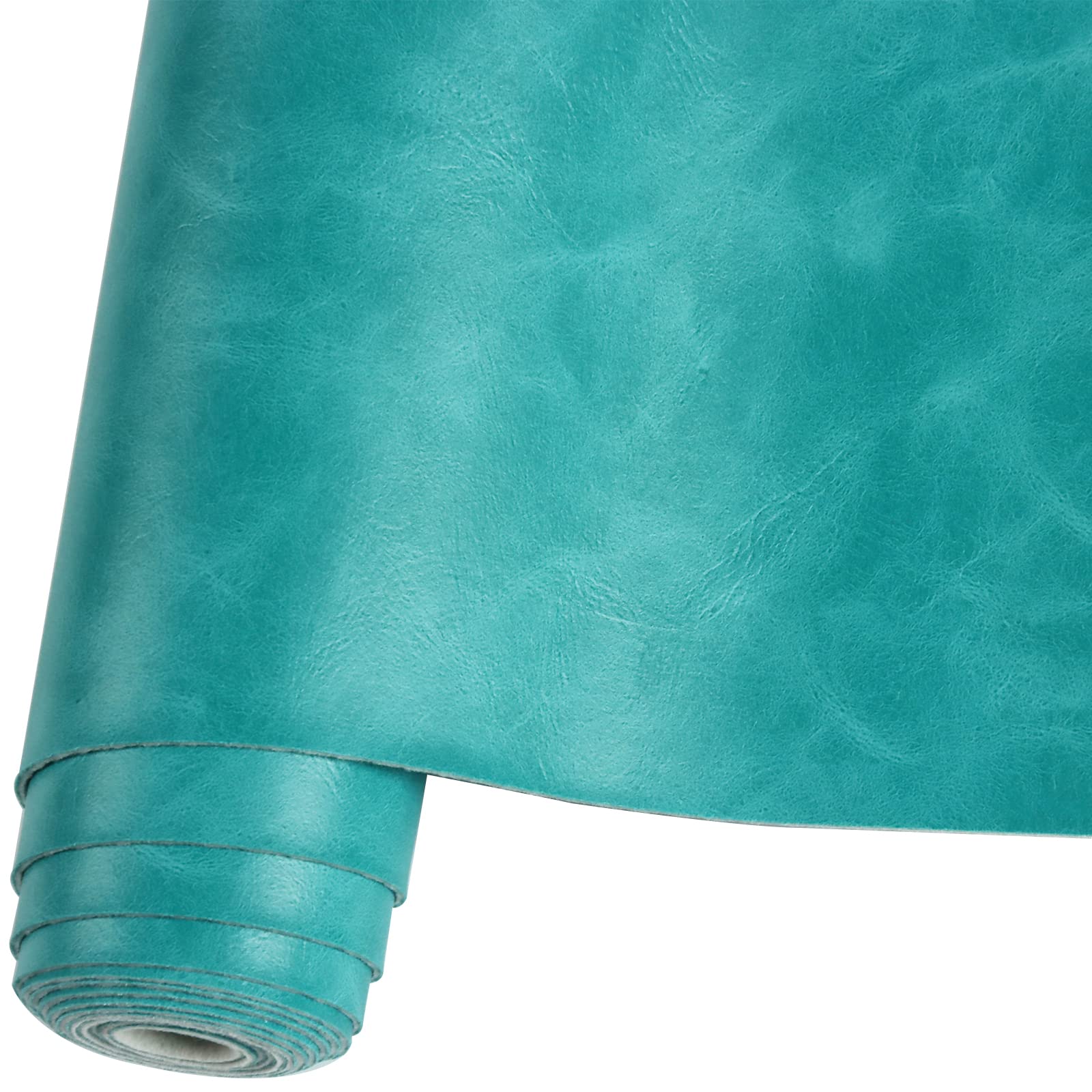 Amazon.com: Smooth Solid Color Lake Blue Faux Leather Roll 12"X53 ...