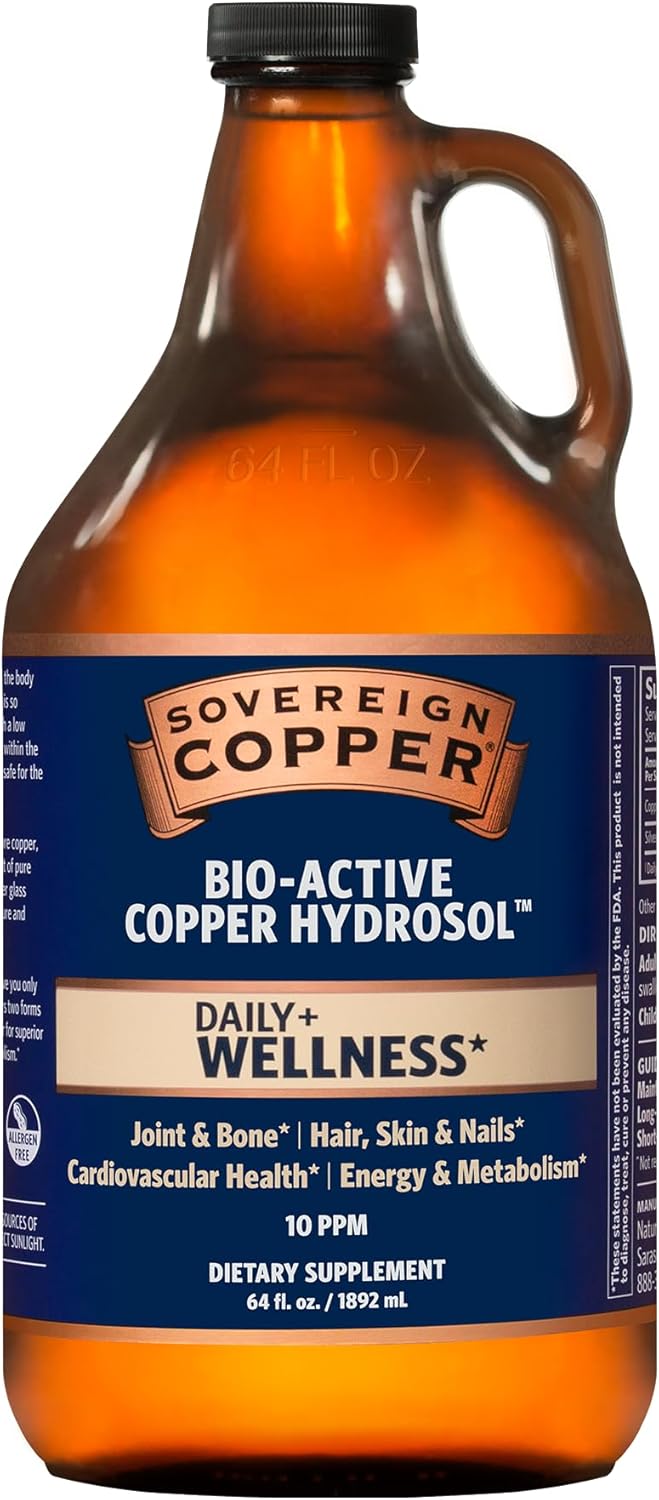 Amazon.com: Sovereign Copper Bio-Active Copper Hydrosol, Daily+ 4-in-1 ...