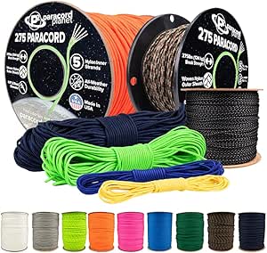Amazon.com: Paracord Planet 275lb Paracord – 3/32 Inch (2.38 mm) Nylon ...