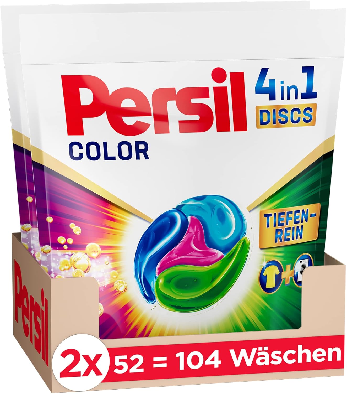 Persil Color 4in1 DISCS (104 Waschladungen), Waschmittel mit Tiefenrein ...