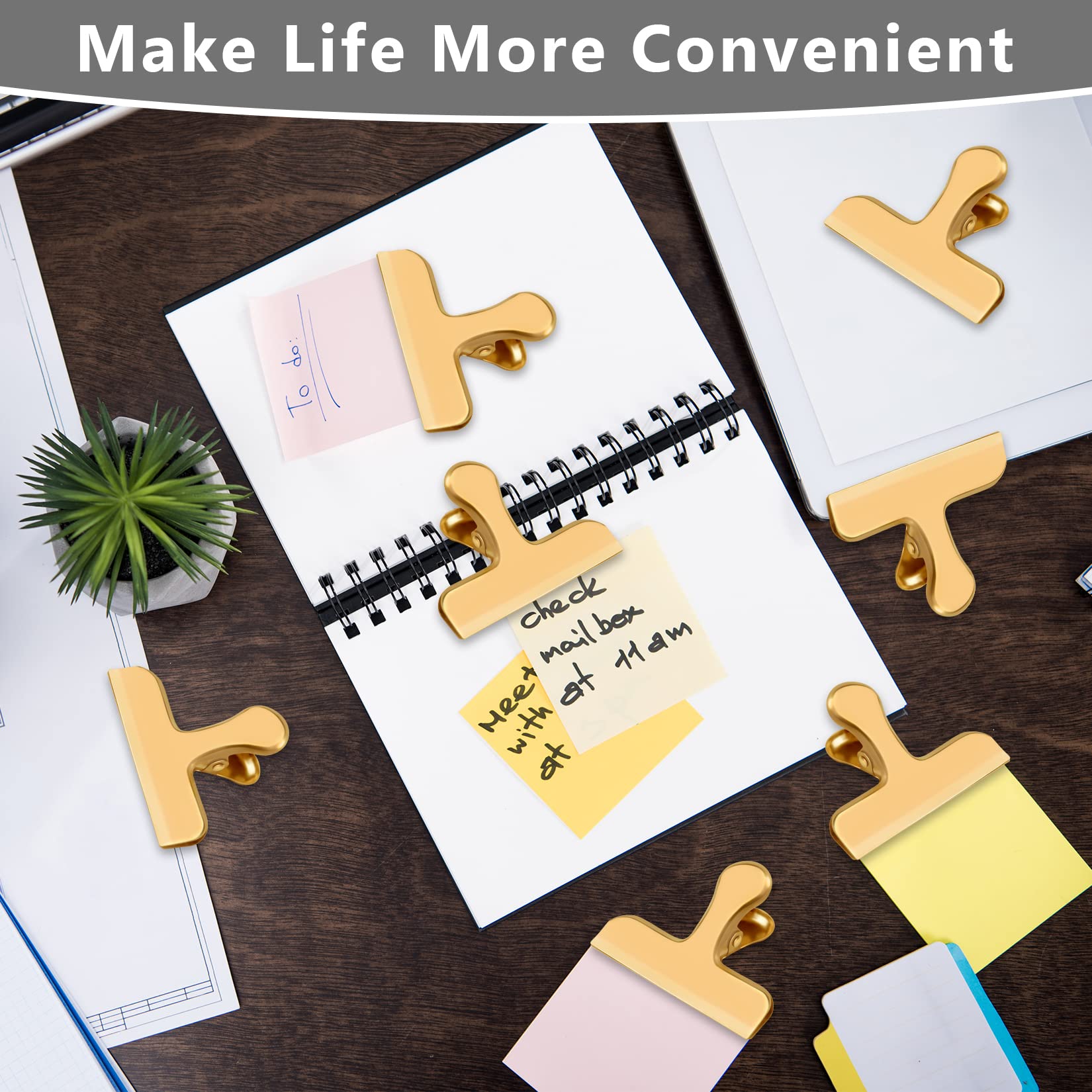 Snapklik.com : 20 Pack 3 Inch Wide Stainless Steel Chip Clips Food Bag ...