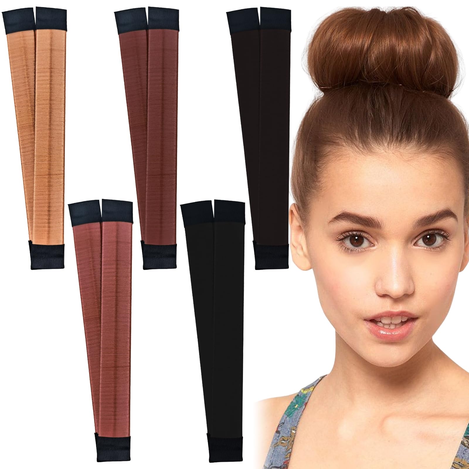 Amazon.com: 10 PCS Hair Bun Maker, Easy Bun Maker for Long Hair, Donut ...