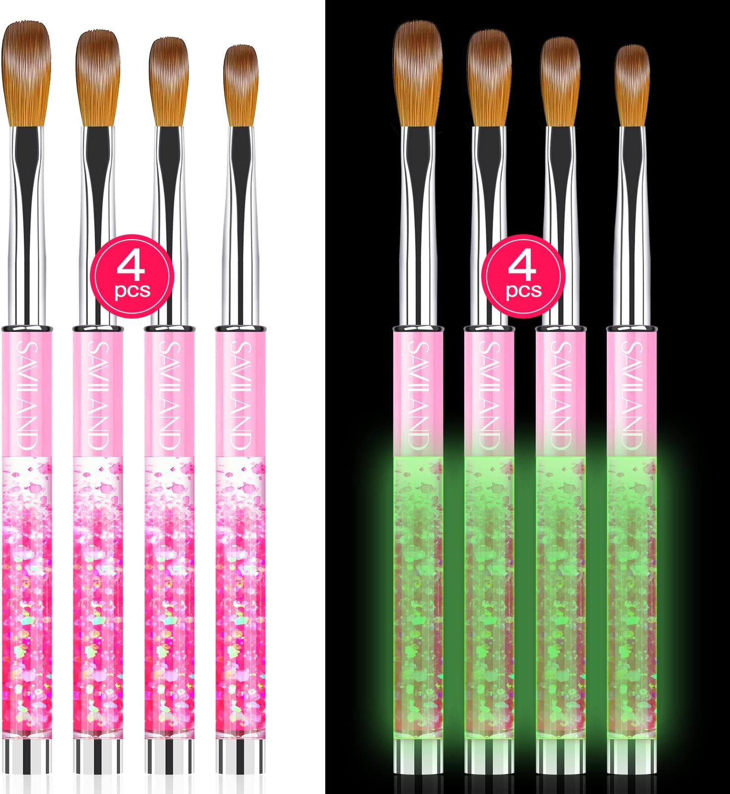 Amazon.com: Saviland Kolinsky Acrylic Nail Brush Set - 4PCS ...