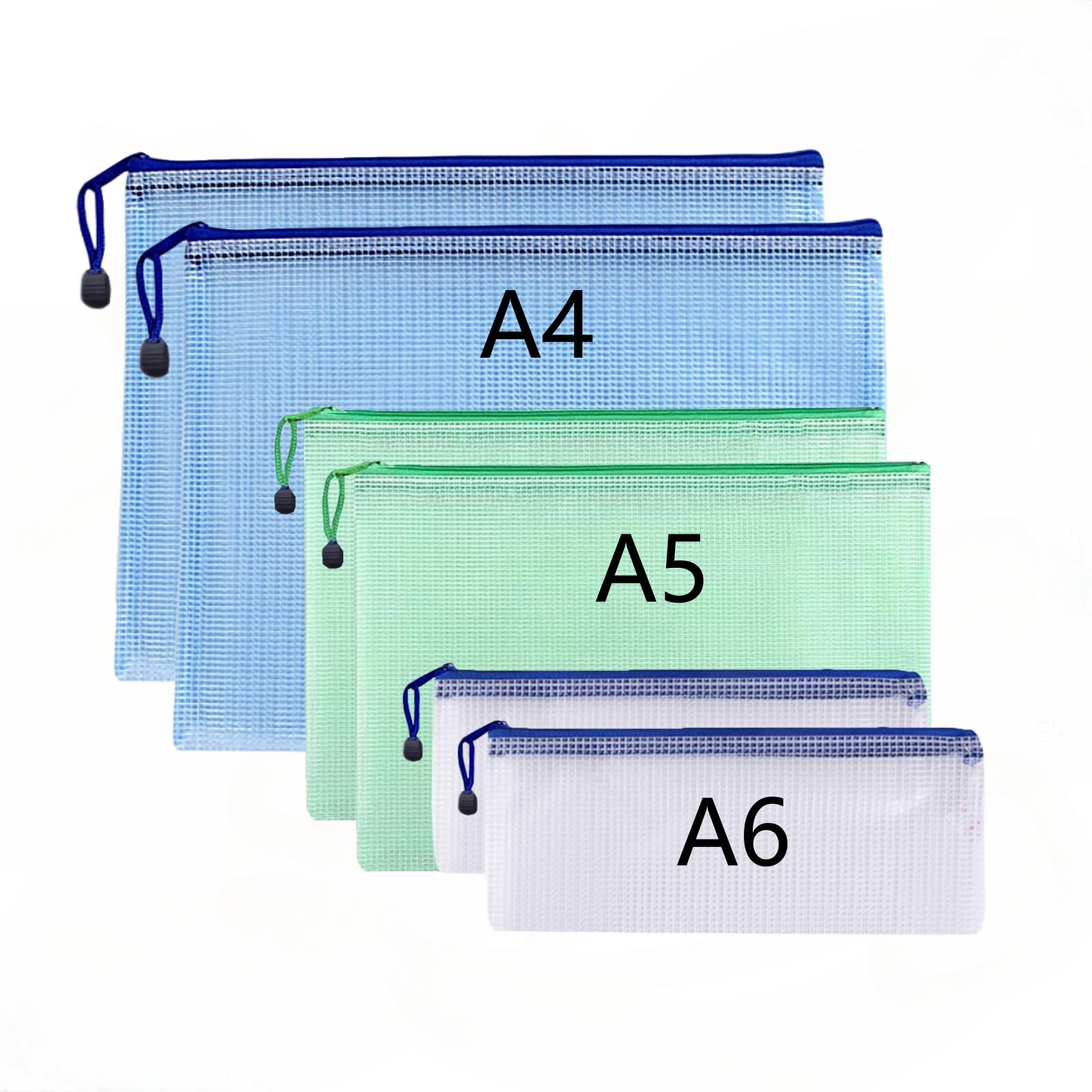 Plastic Wallets File Folder Zip Wallets A4 A5 A6 Zip Lock Bags for ...