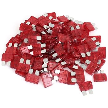 Amazon.com: 100 Pack 10 AMP APM/ATM 32V Mini Blade Style Fuses 10A ...