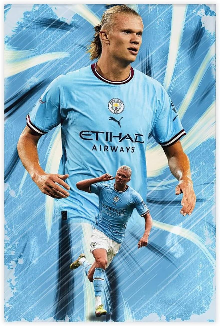 Amazon.com: Football Player Posters for Walls Man City Soccer Poster ...
