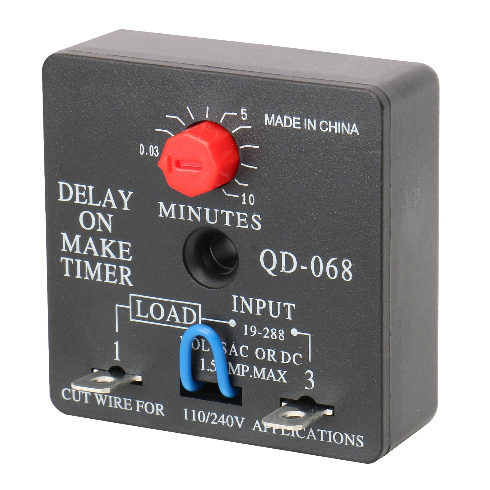 BAOMAIN Delay ON Make Timer QD-068 10 Minutes Adjustable 110/240 VAC ...