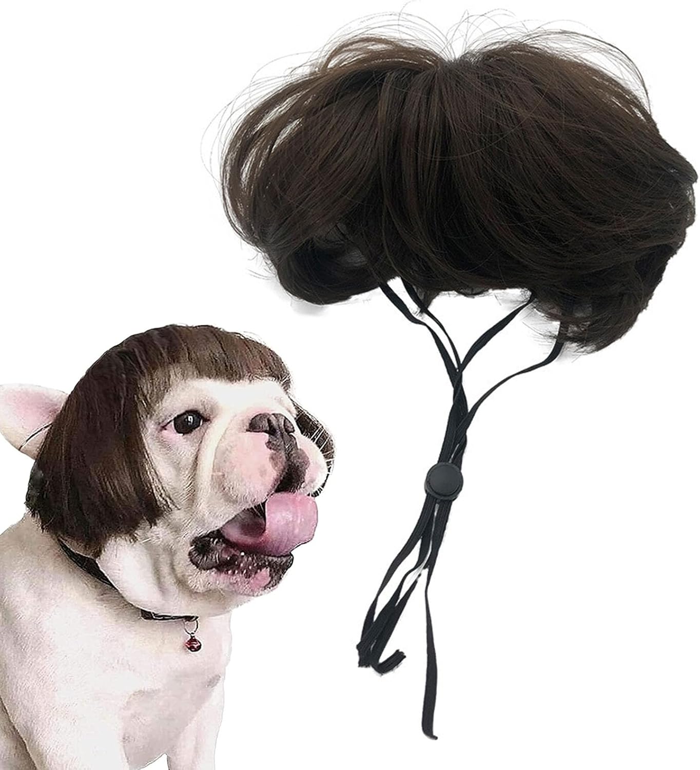 Dog Cat Cosplay Wig Straight Hair Costume Pet Funny Wig Adjustable ...