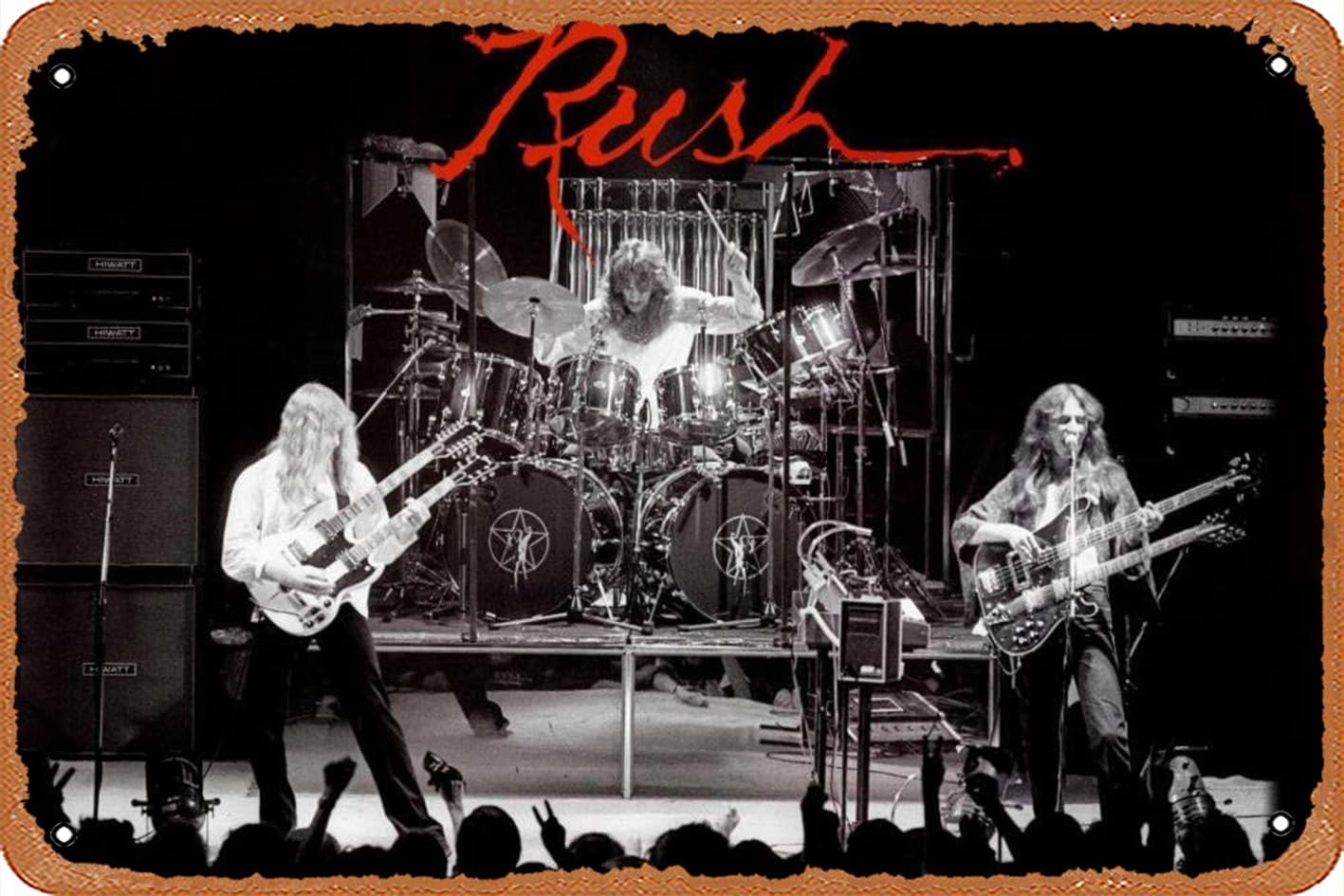 Amazon.com: AirBnk Music Metal Posters Rush Band Portrait Tin Metal ...