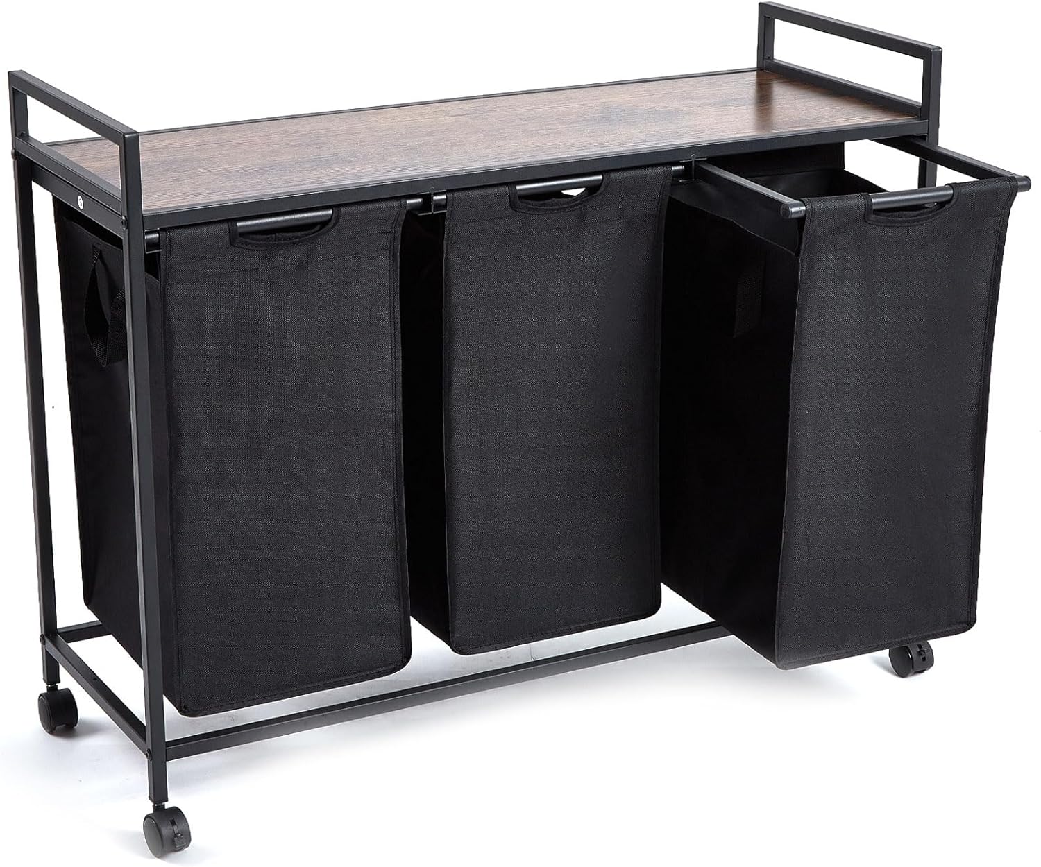 Amazon.com: Upgraded Laundry Hamper, Laundry Basket 3 section, Laundry ...