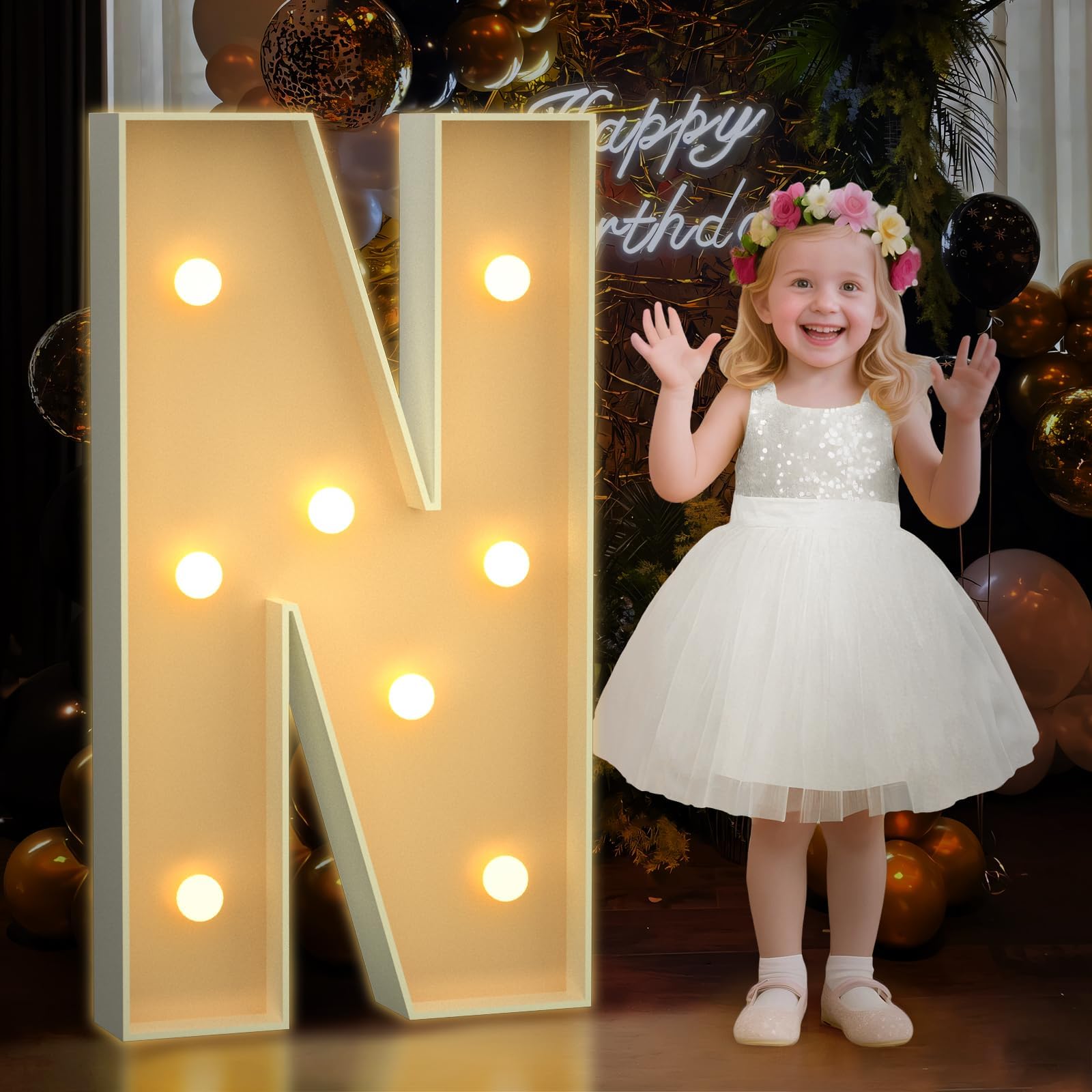 Snapklik.com : Mixifox 3FT Marquee Letters N, Large Light Up Letters 3 ...