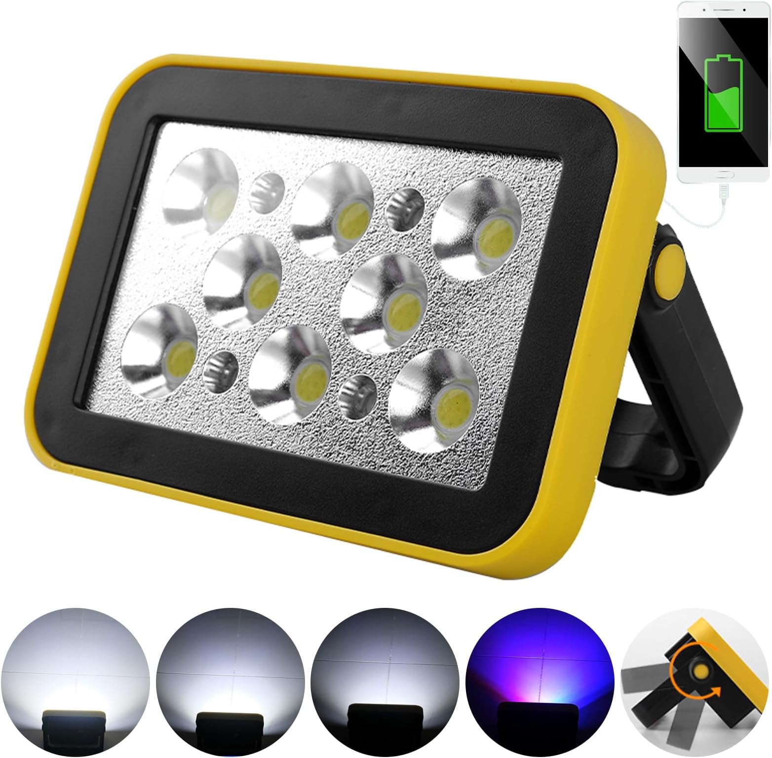 USB Work Light COB LED Inspection Light, BESTSUN Foldable Rechargeable ...