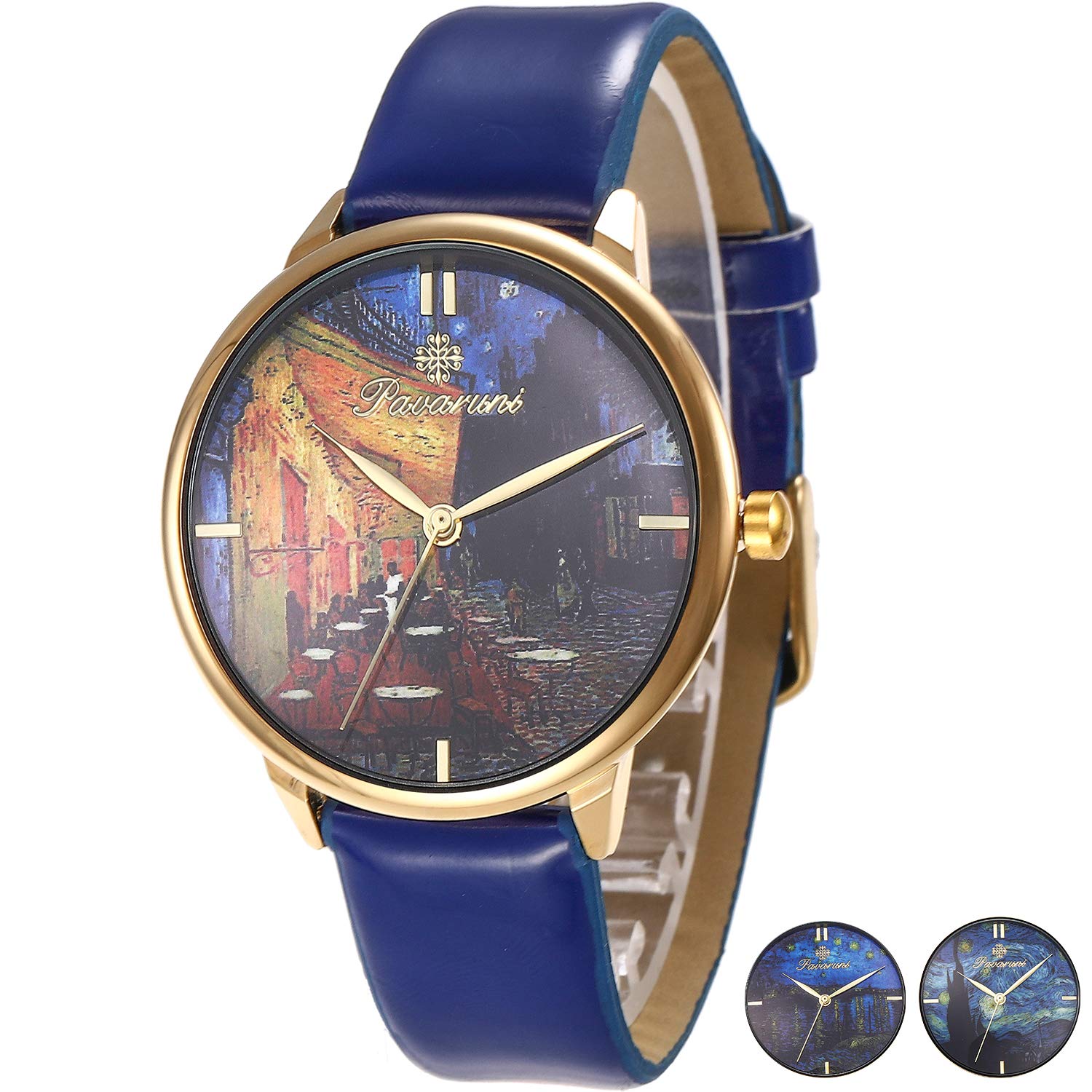 Pavaruni Van Gogh Starry Night Art Wrist Watch Gift Simple | Desertcart ...