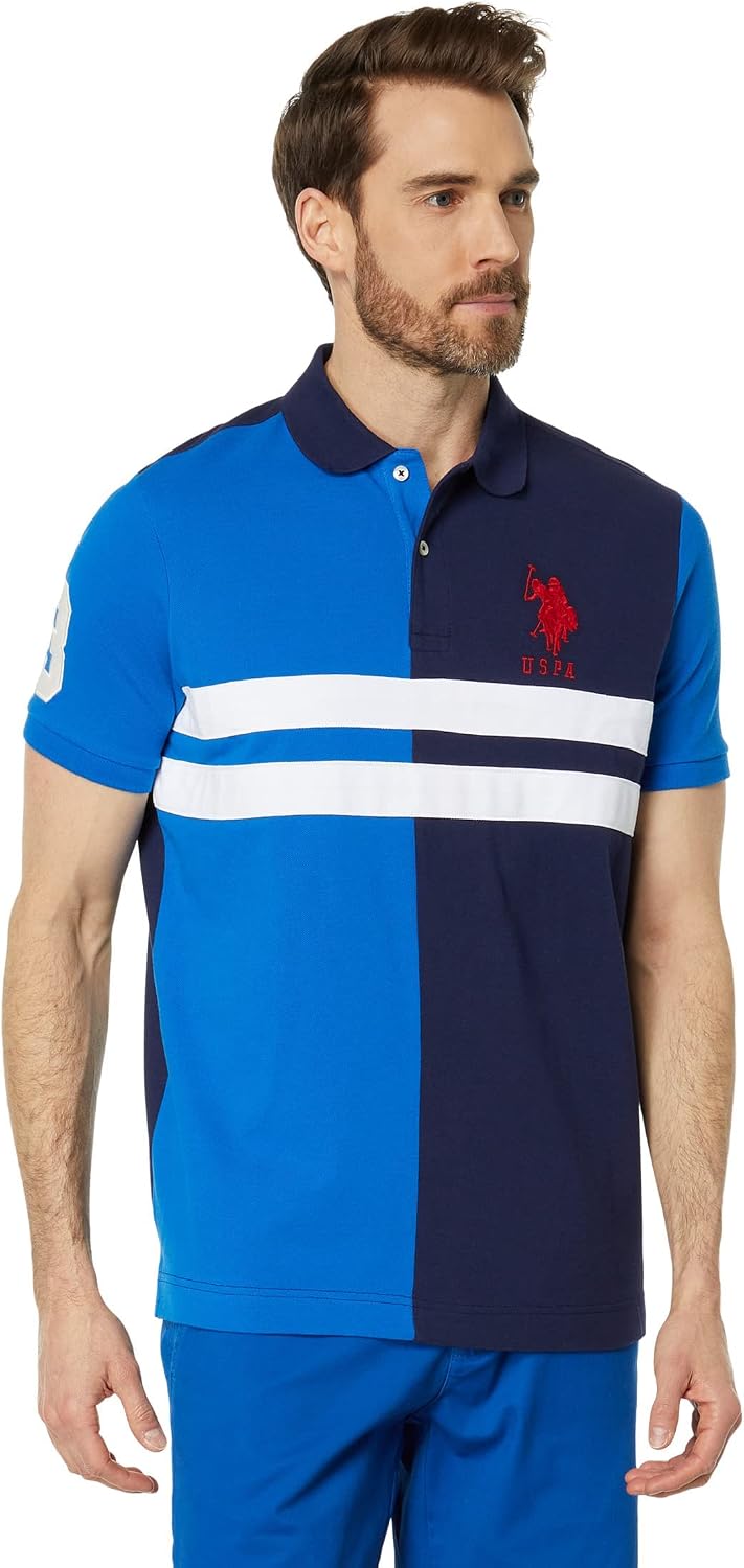 COLORBLOCK CHEST STRIPE PIQUE POLO SHIRT at Amazon Men’s Clothing store