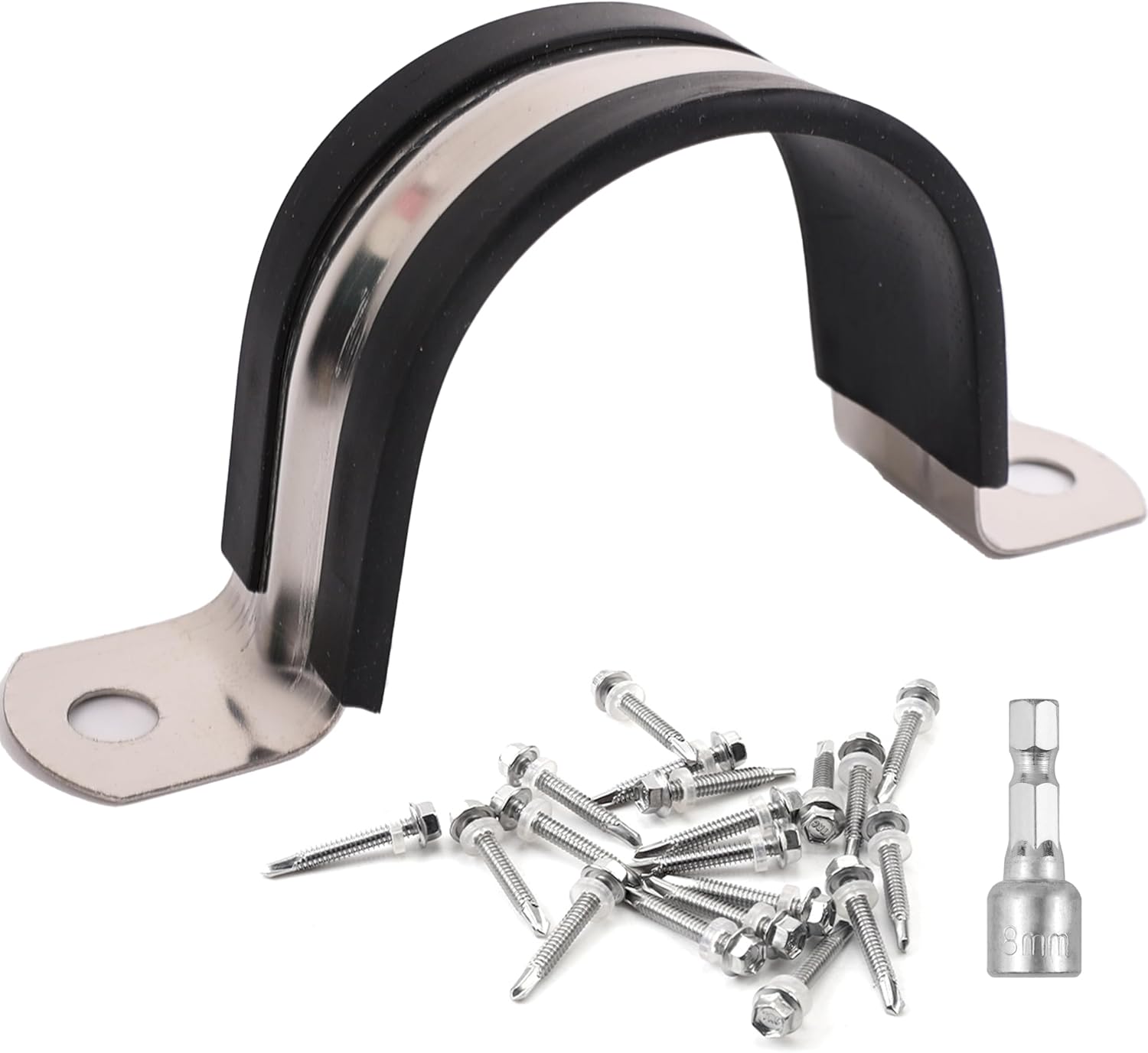 Soimuk 304 Stainless & Rubber Cushioned Heavy Duty Conduit clips,Pipe ...