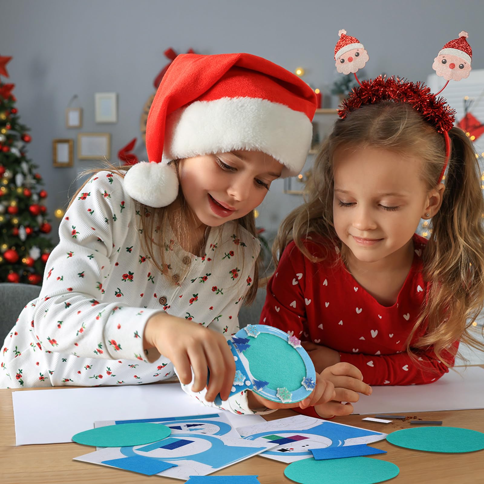 Snapklik.com : 30 Sets Snow Picture Frame Craft For Kids Christmas ...