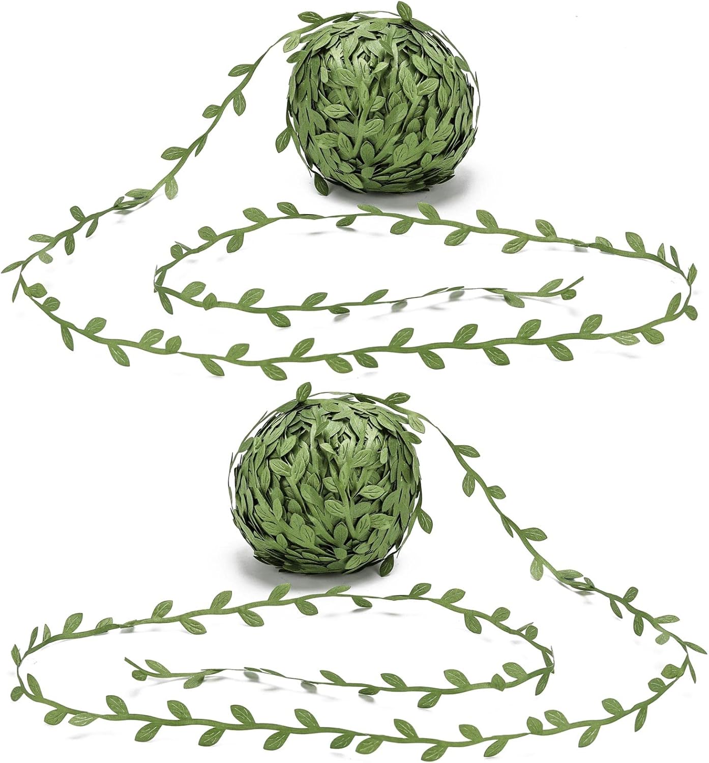 Amazon.com: 2 Rolls 262 Ft Leaf Ribbon Artificial Vines Foliage Rattan ...