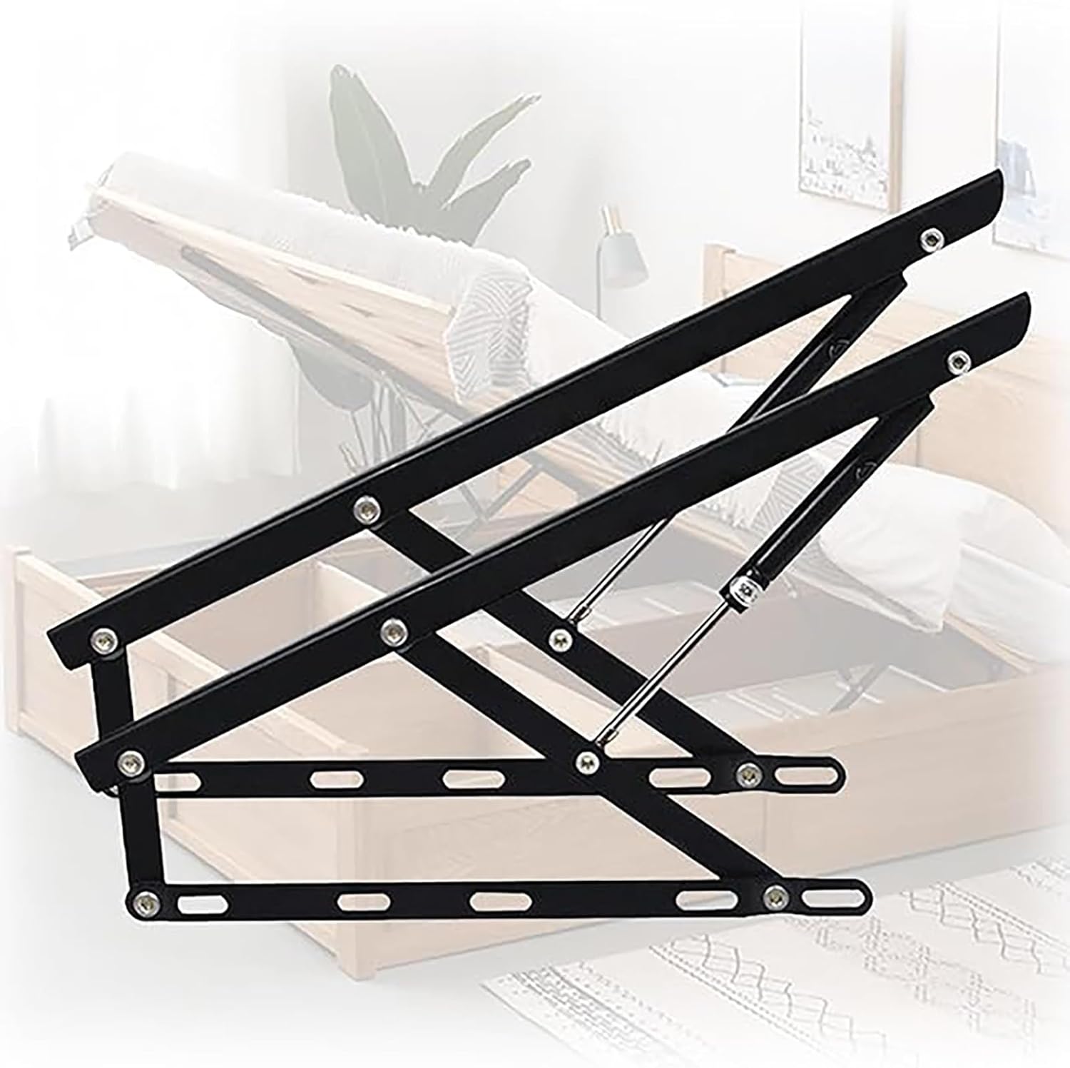 Gas Spring Bed Lift Kit, Folding Storage Bed Mechanism, Pneumatic Heavy ...