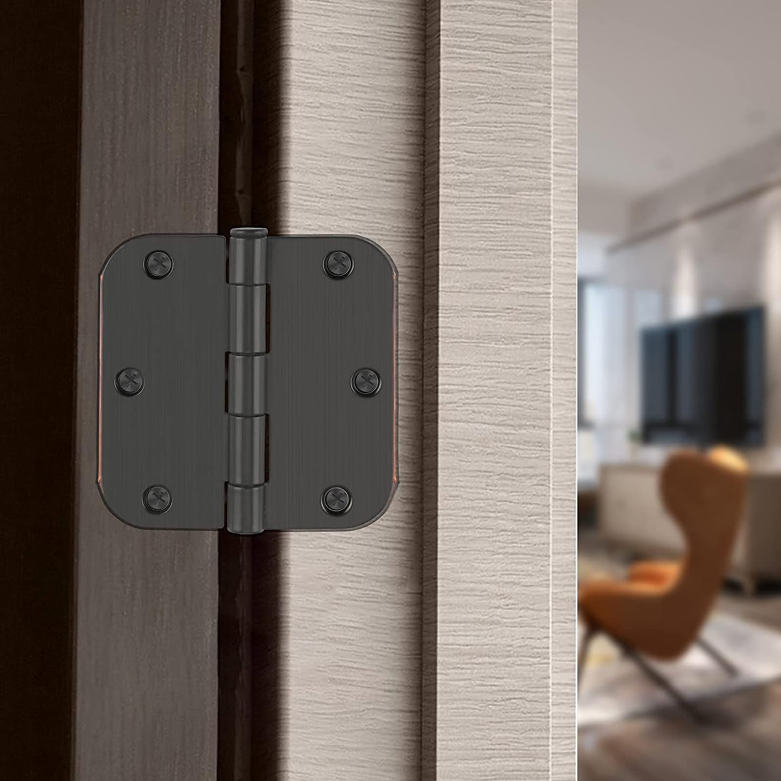 Snapklik.com : Haidms 48 Pack Oil Rubbed Bronze Door Hinges 3.5 Inch ...