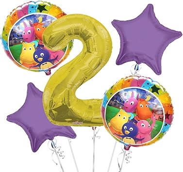 Backyardigans Balloon Bouquet 2nd Birthday 5 pcs - Party Supplies ...