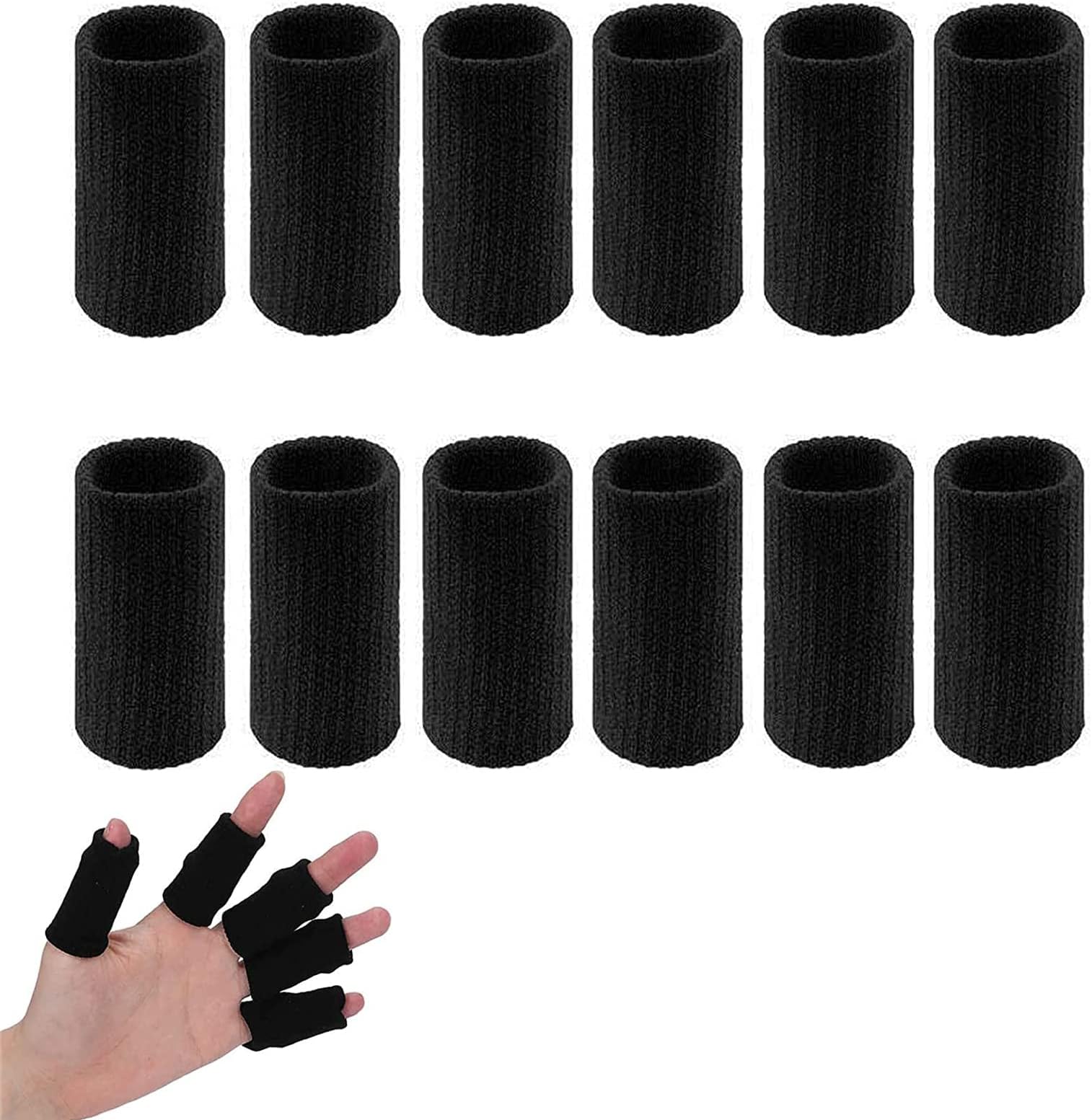 10-Pcs Finger Compression Sleeves, Brace Split Protector for Finger ...