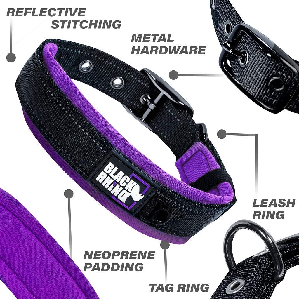 Black Rhino – The Comfort Collar Ultra Soft Neoprene Padded Dog Collar ...