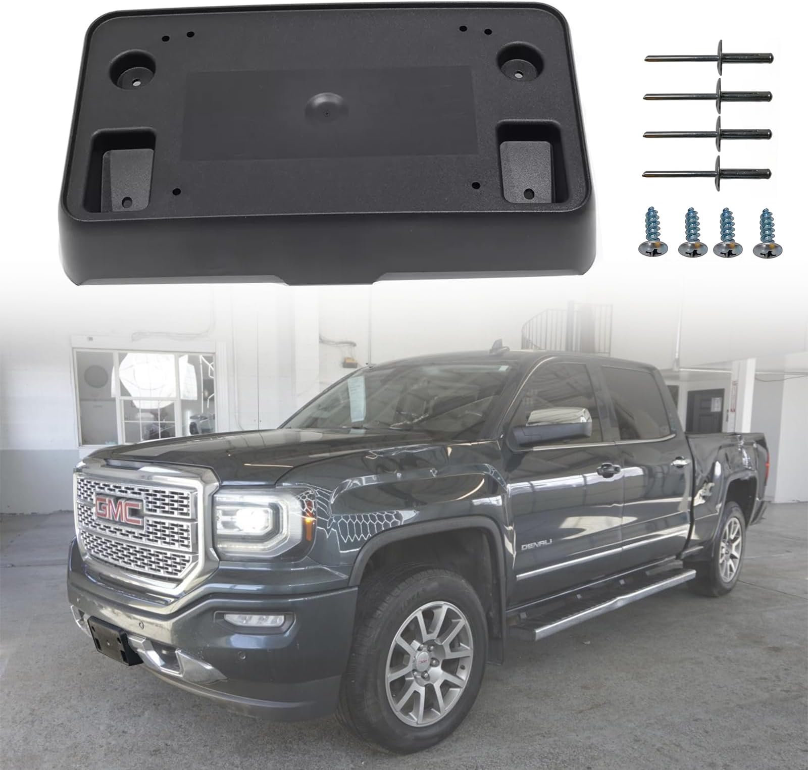 Amazon.com: Front License Plate Frame for GMC Sierra 1500 2016 2017 ...