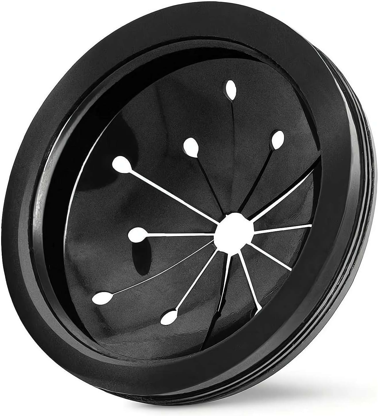 Black 3-Inch Garbage Disposal Splash Guard - Kitchen Sink Baffle Covers ...