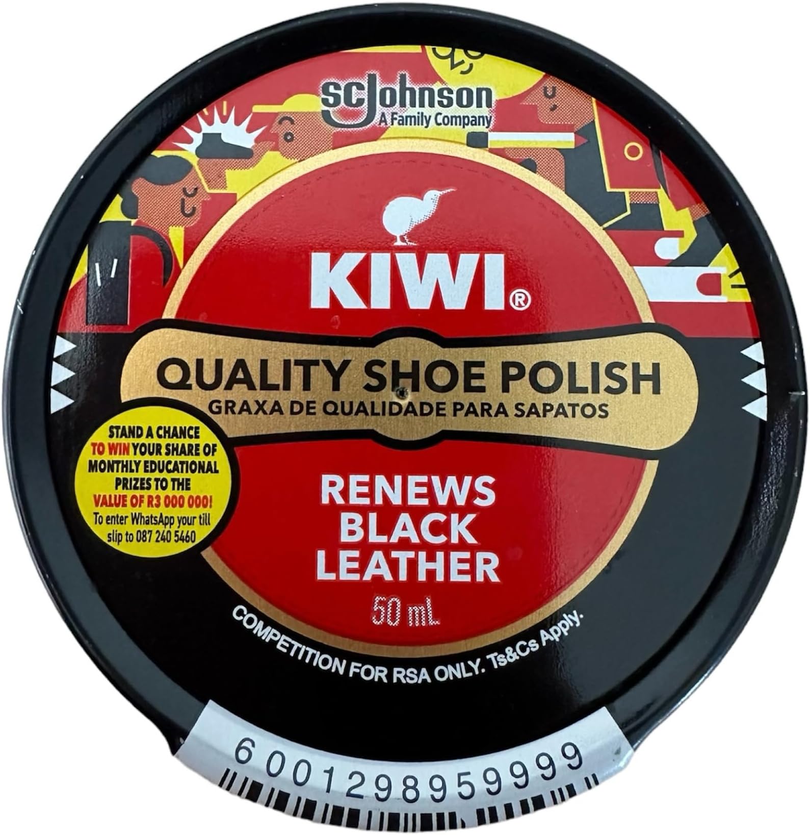 2 PACK OF KIWI SHOE POLISH BOOT SHINE TIN BLACK 50ML : Amazon.co.uk ...