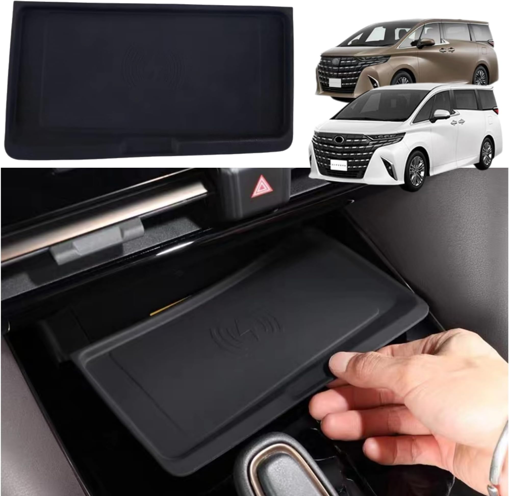 Amazon | 槌屋ヤック(Tsuchiya Yac) 車種専用品 トヨタ 40系 アルファード ヴェルファイア 専用 コンソールボックスインナートレイ ブラック SY-AV10 | 灰皿 ...