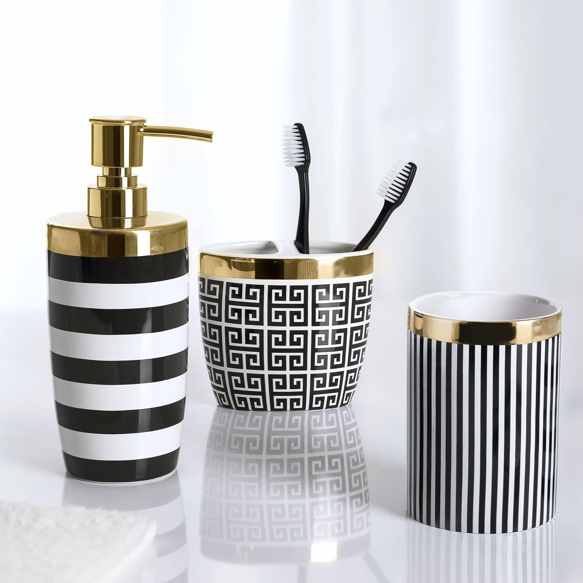 Amazon.com: Allure Home Creation Derby 3-Piece Ceramic Bathroom ...