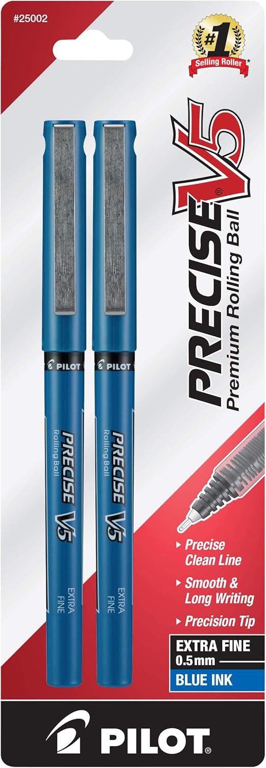 Amazon.com : PILOT Precise V5 Stick Liquid Ink Rolling Ball Stick Pens ...