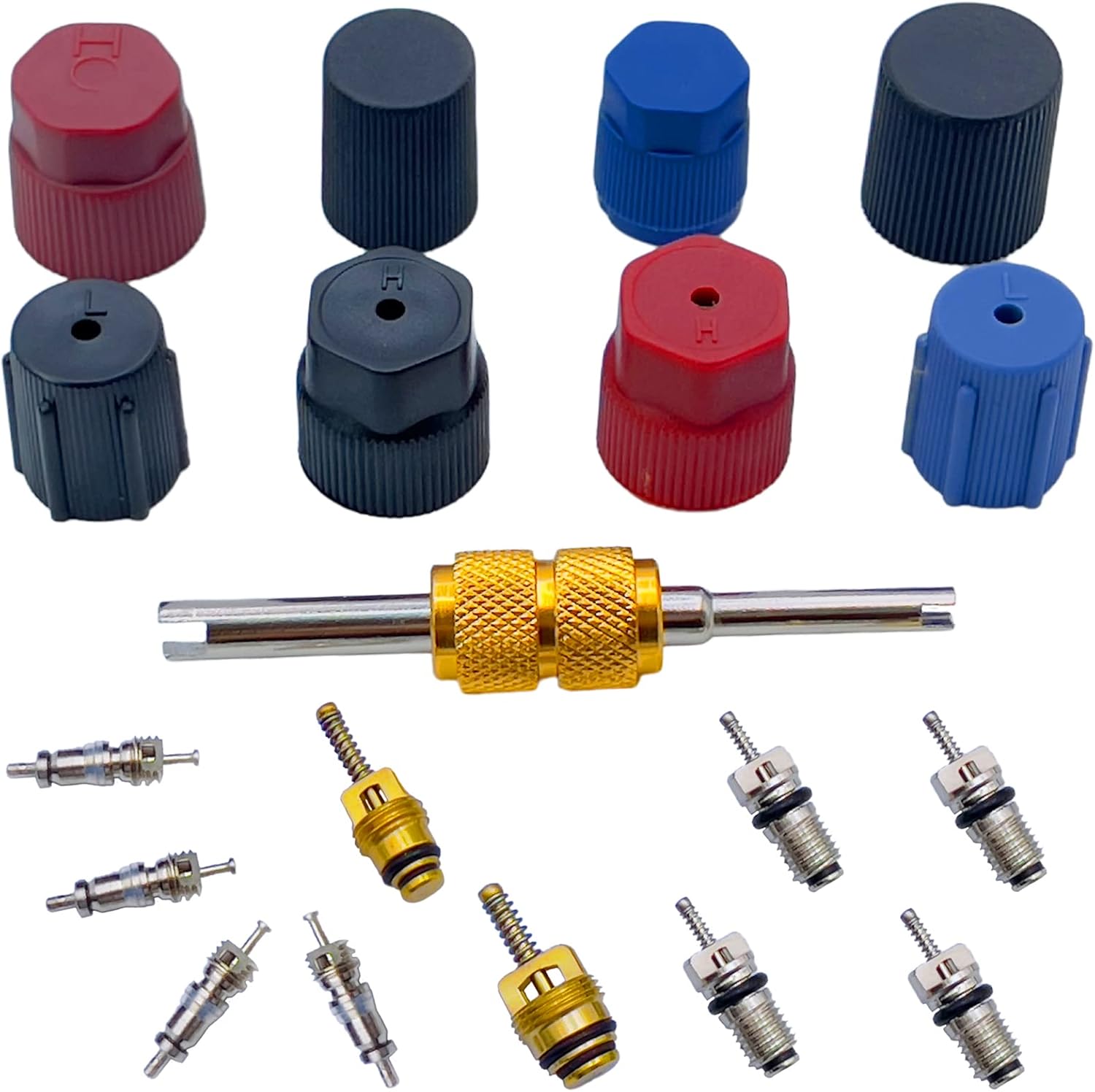 Amazon.com: Air Conditioning Valve Core Kit | Car & Home AC R12 R134a ...