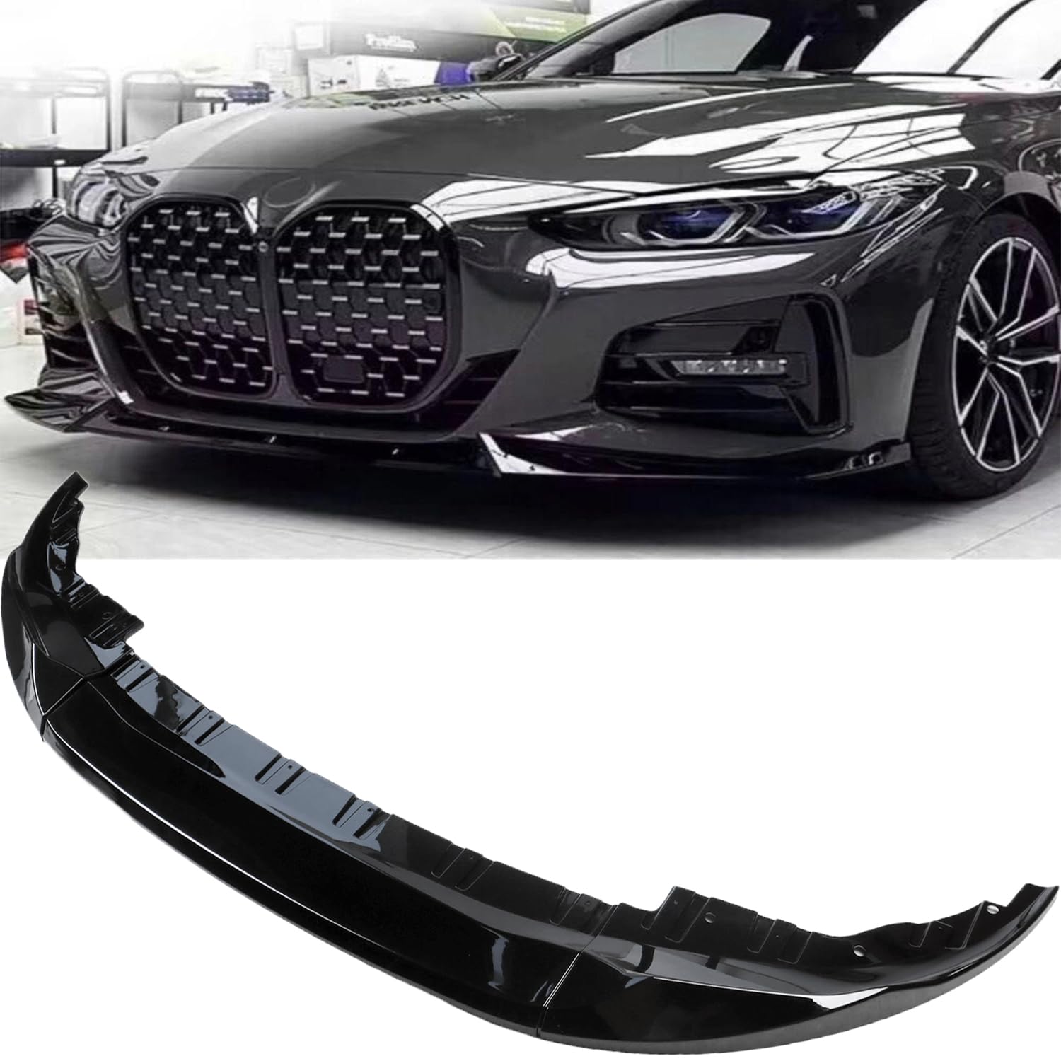 Amazon.com: MUCO 3pcs Front Bumper Lip Spoiler Kit Compatible with BMW ...