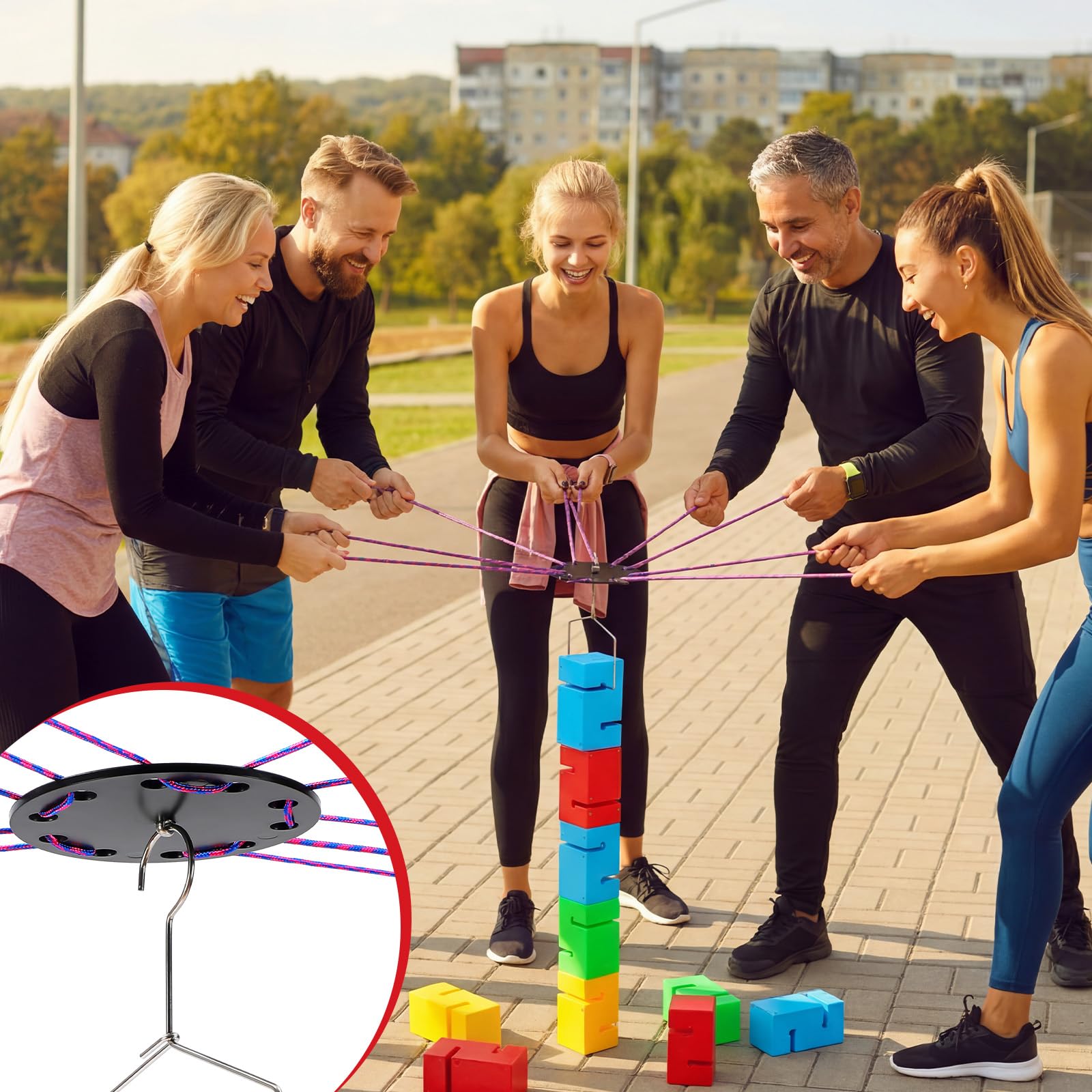 Snapklik.com : 5 Pcs Teamwork Building Block Set Adult Team Building ...