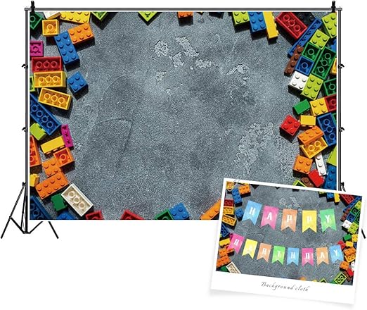 Amazon.com : YongFoto 7x5ft Building Blocks Backdrop Concrete Wall ...